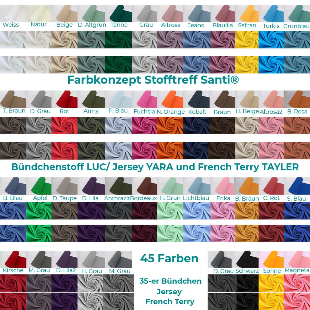 Jersey Fabric-yara-uni-150 Cm Wide With Matching Color Concept for ...