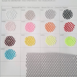 Netzstoff "NETTY" von Stofftreff Santi®-Meterware-50 cm Schritte-100 Prozent Polyester-ca. 150 ...