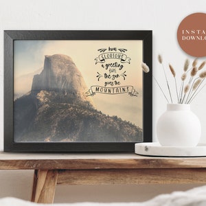 Printable Wall Art - Digital Print - Instant Download - John Muir Quote ...
