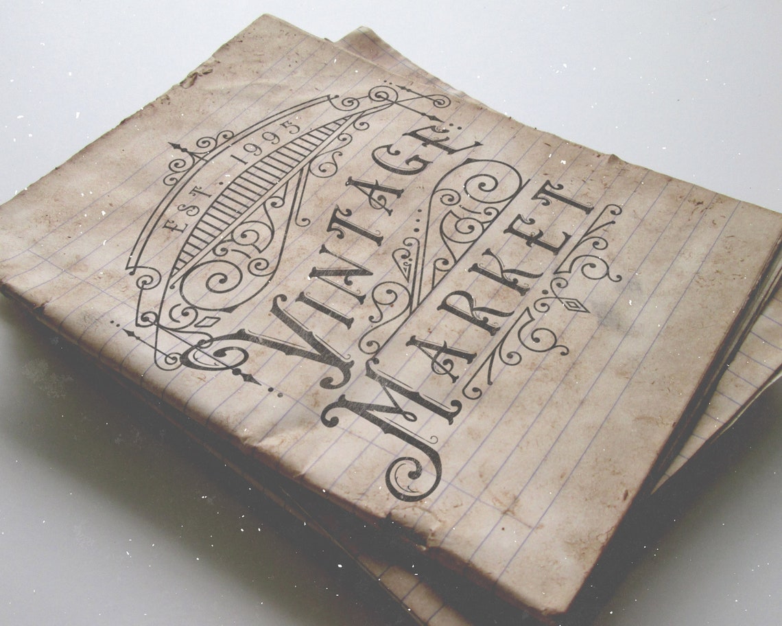 Vintage Market Premade Logo Graphic Design Pre Made Business | Etsy