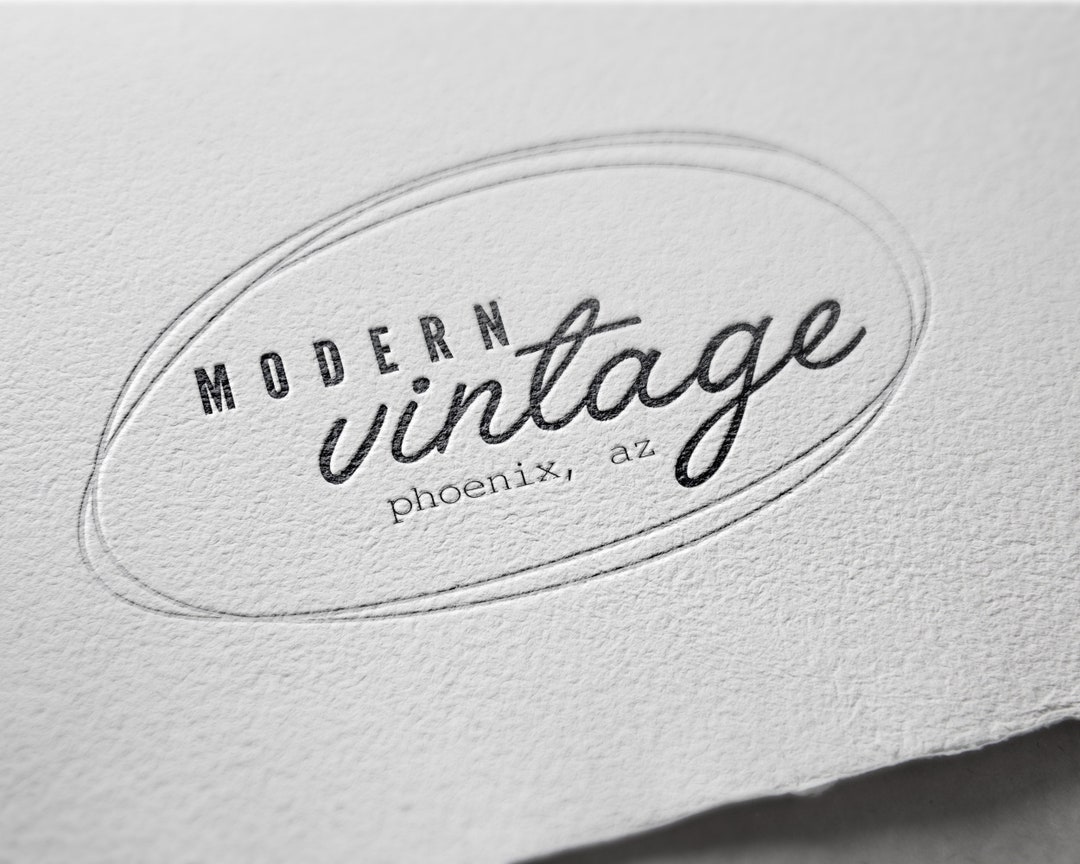 Modern Vintage Premade Logo Graphic Design, Pre Made, Business Branding ...