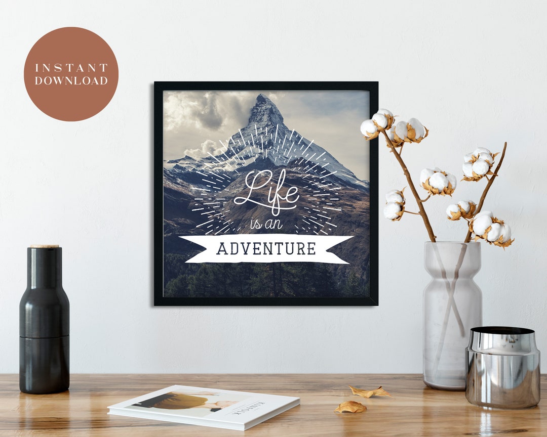 Square Life is an Adventure Digital Print - Printable Wall Art ...