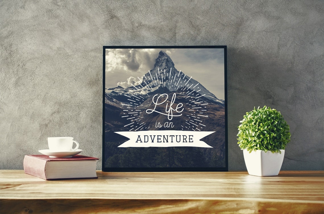 Square Life is an Adventure Digital Print Printable Wall | Etsy