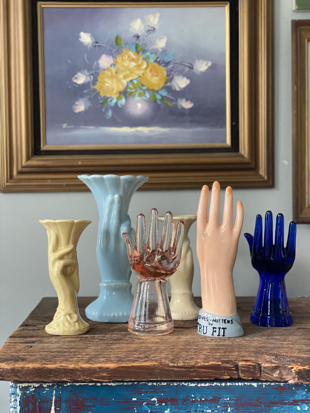 Vintage Decorative Hand Collection - Glass - Ceramic Pottery - Flower ...