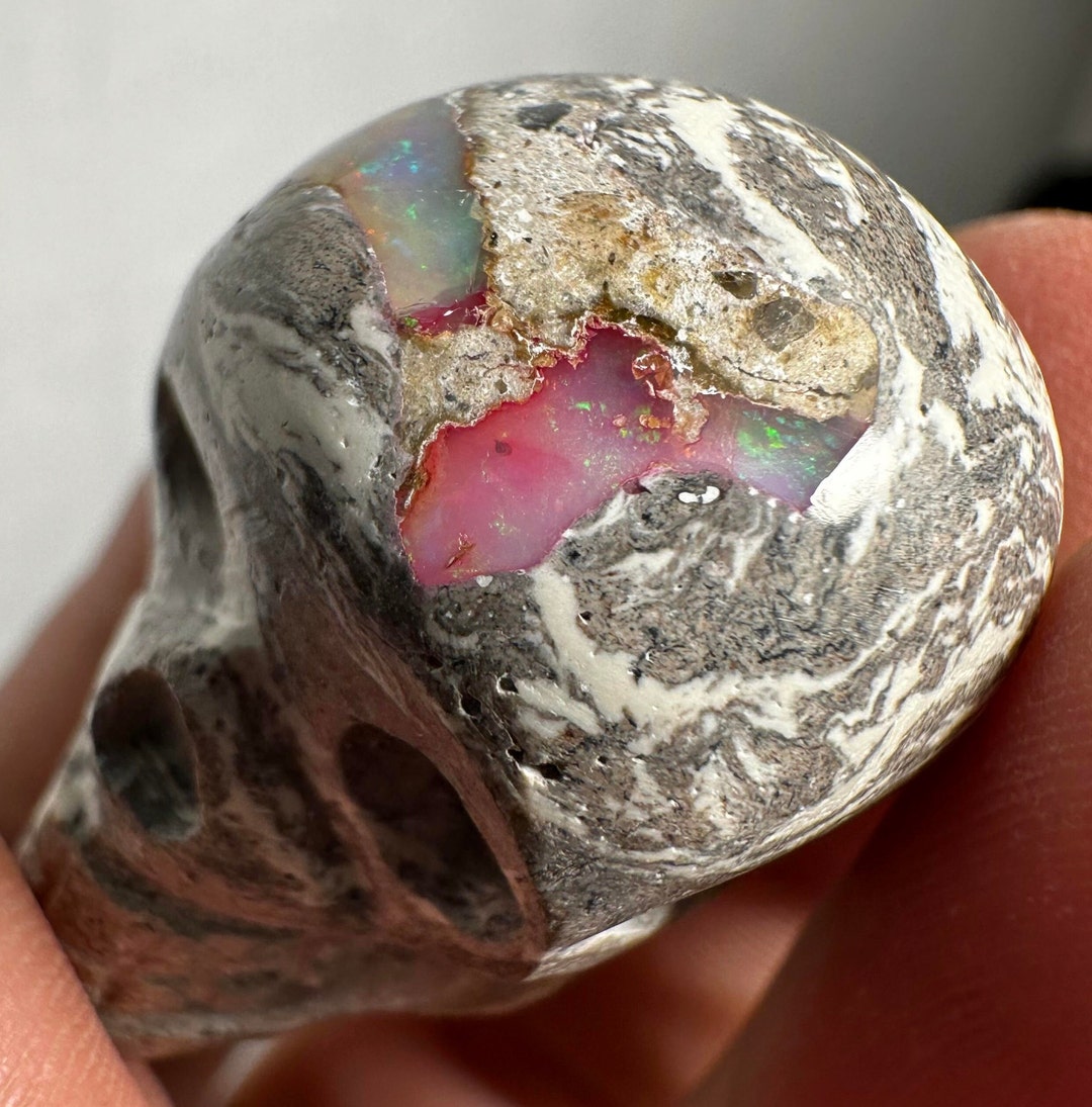 Opal Skull Carving Natural Matrix Crystal Skull, Skull Carving, Quartz ...