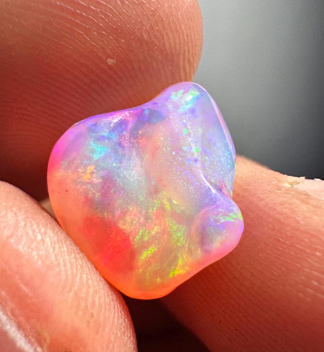 Carved Pinfire Water Opal, Free Form Opal, Pinfire Opal, Blue Opal ...