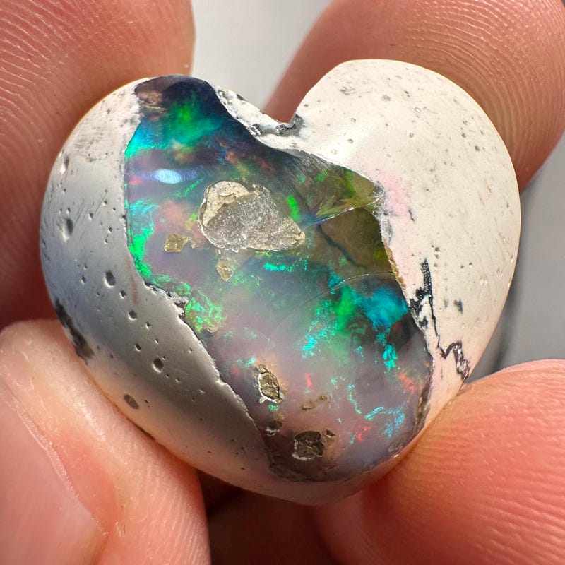 Opal Heart - Etsy