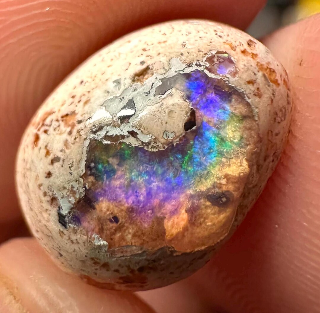 Purple Flash Matrix Opal 14 X 10 X 6mm 5.5 Carats, Black Opal ...