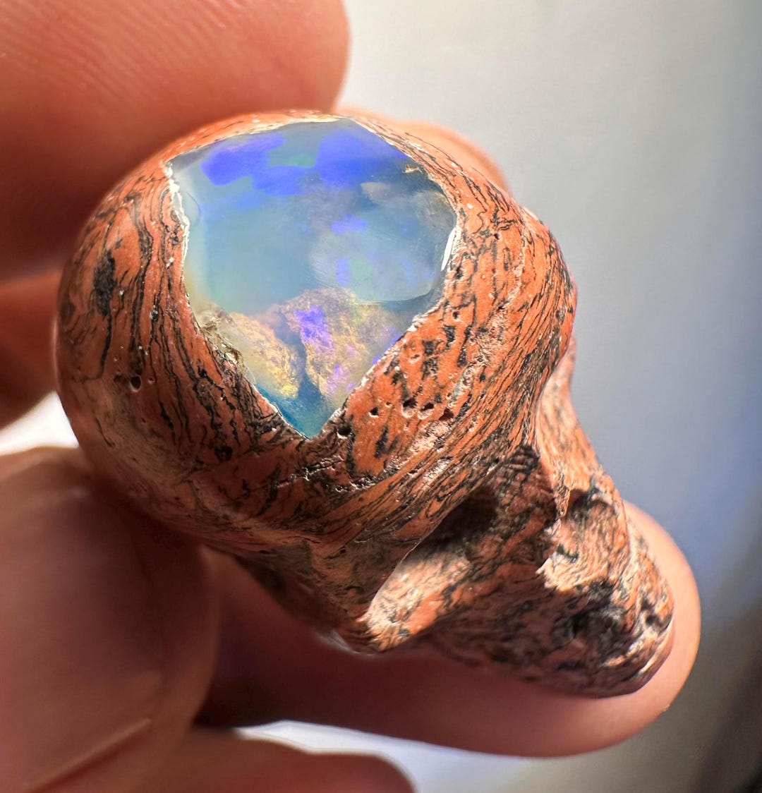 Opal Skull Carving Natural Matrix Crystal Skull, Skull Carving, Quartz ...