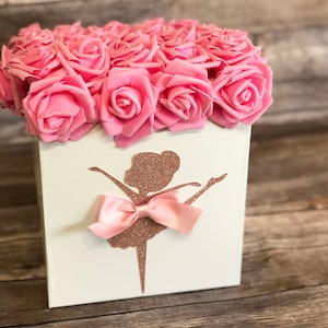 Ballerina Centerpiece Box With Flowers & Bow Ballet Dancer Decor for ...