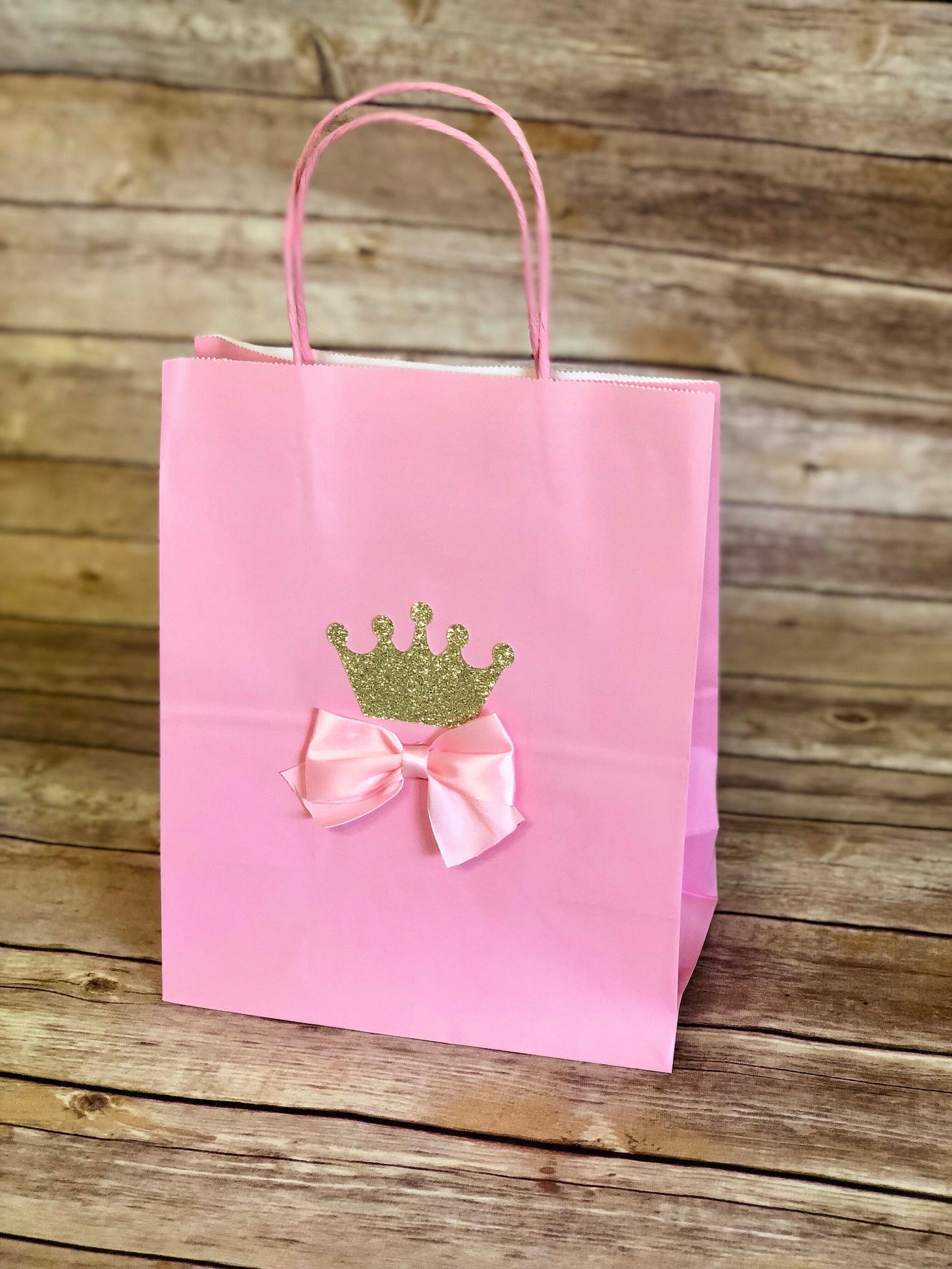 Princess Crown Favor Bag for Candy Treats Goodies W/ Pink - Etsy