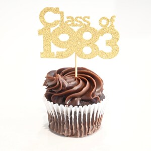 Class of 1983 Cupcake Toppers 40th Class Reunion Set of 12 Pick Your ...