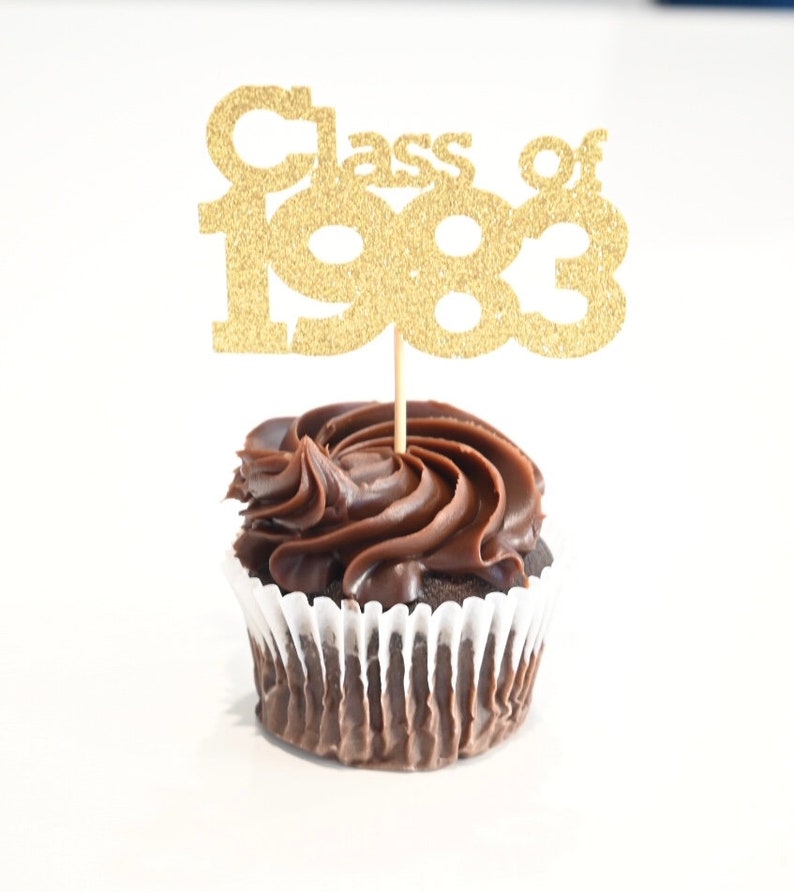 Class of 1983 Cupcake Toppers 40th Class Reunion Set of 12 Pick Your ...