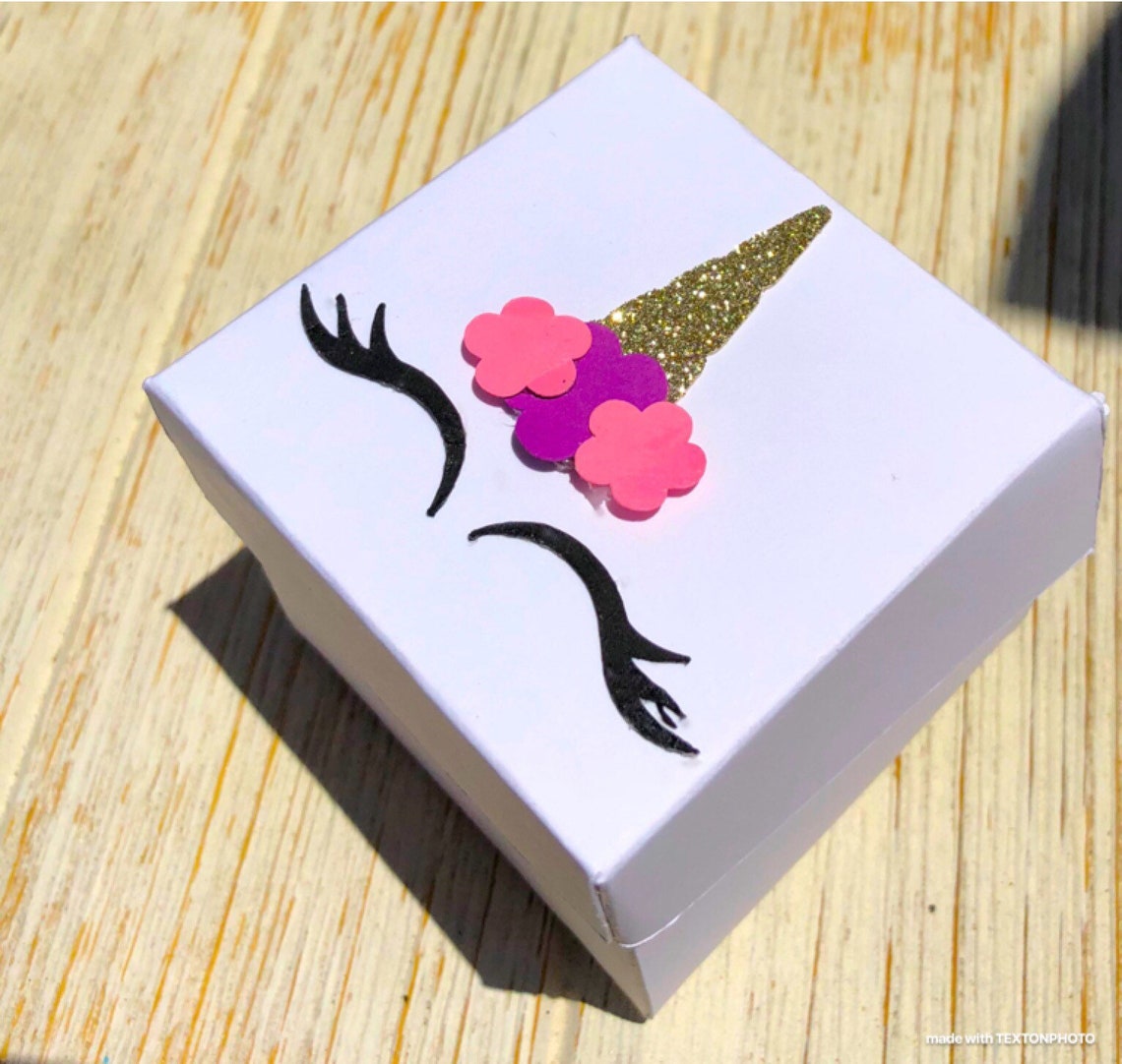 Unicorn Party Favor Box for Candy, Treats Birthdays, Baby Showers ...