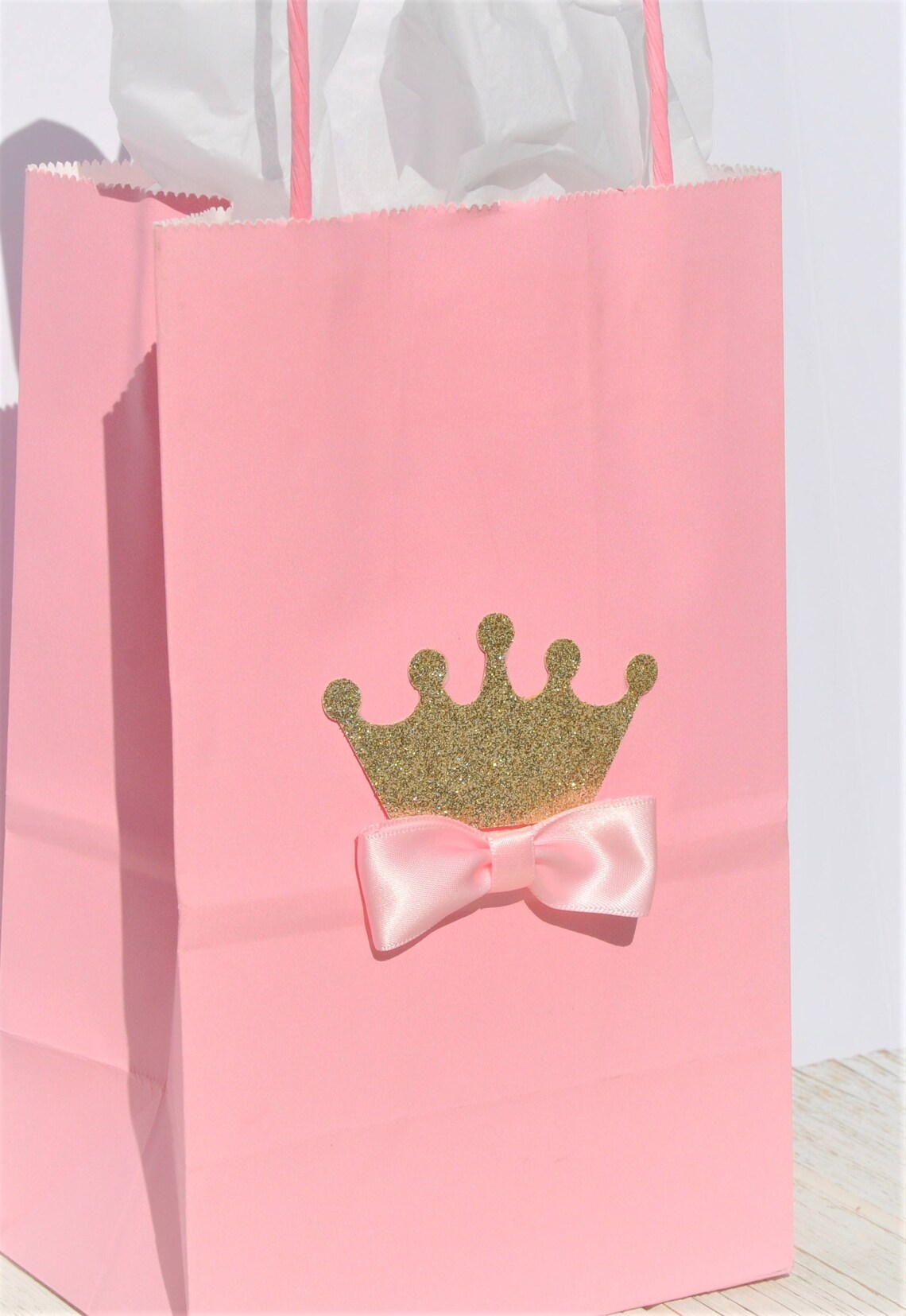 Princess Crown Favor Bag for Candy Goodies Treats Pink & - Etsy