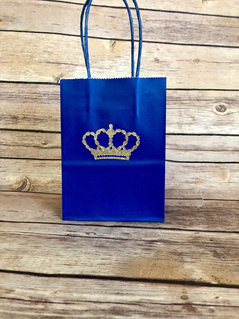 Royal Prince Crown Favor Gift Bags for Candy, Treats, Goodies. Baby ...