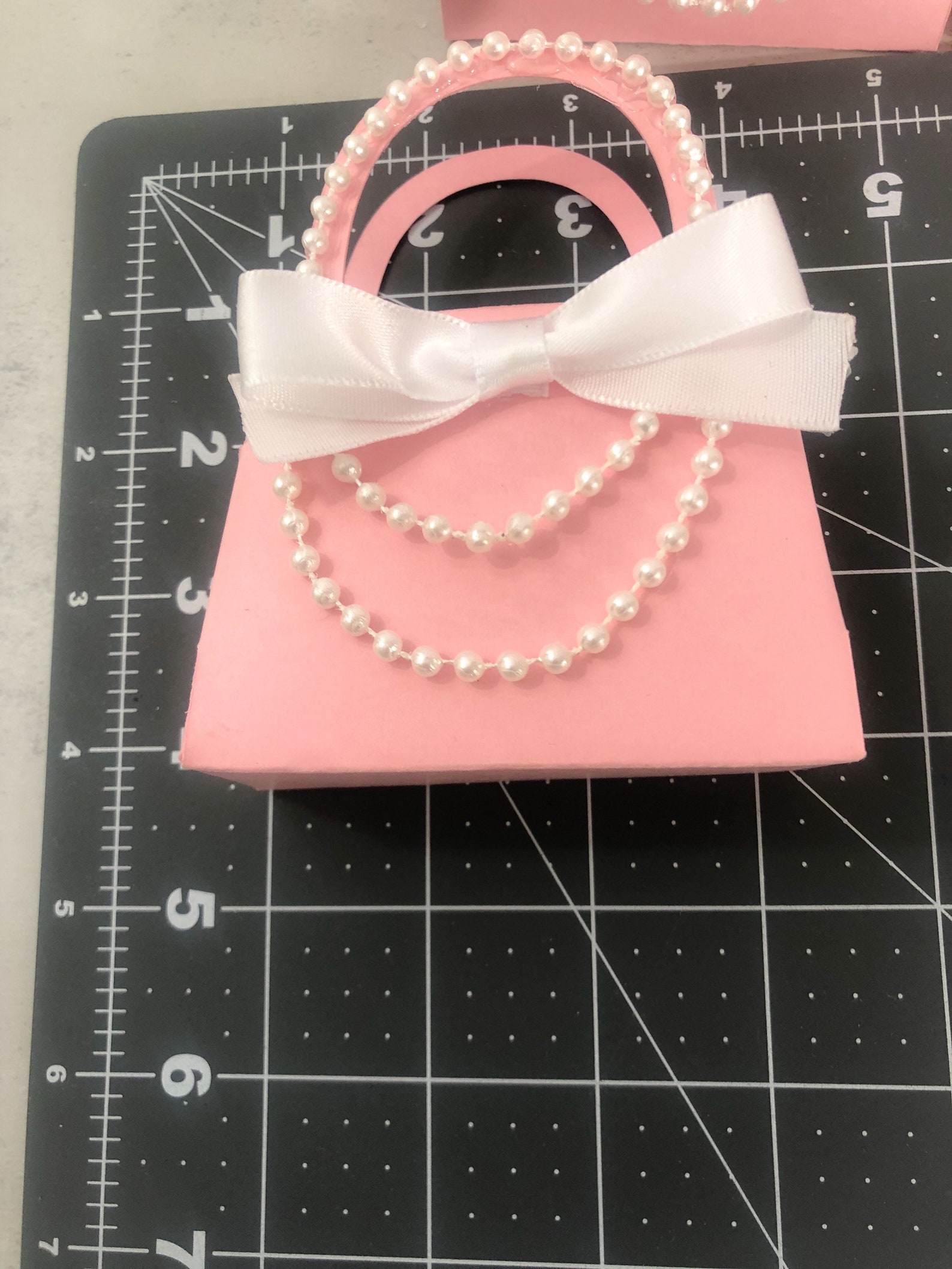 Pink Mini Purse Favors With Pearls and Bow for Bridal - Etsy