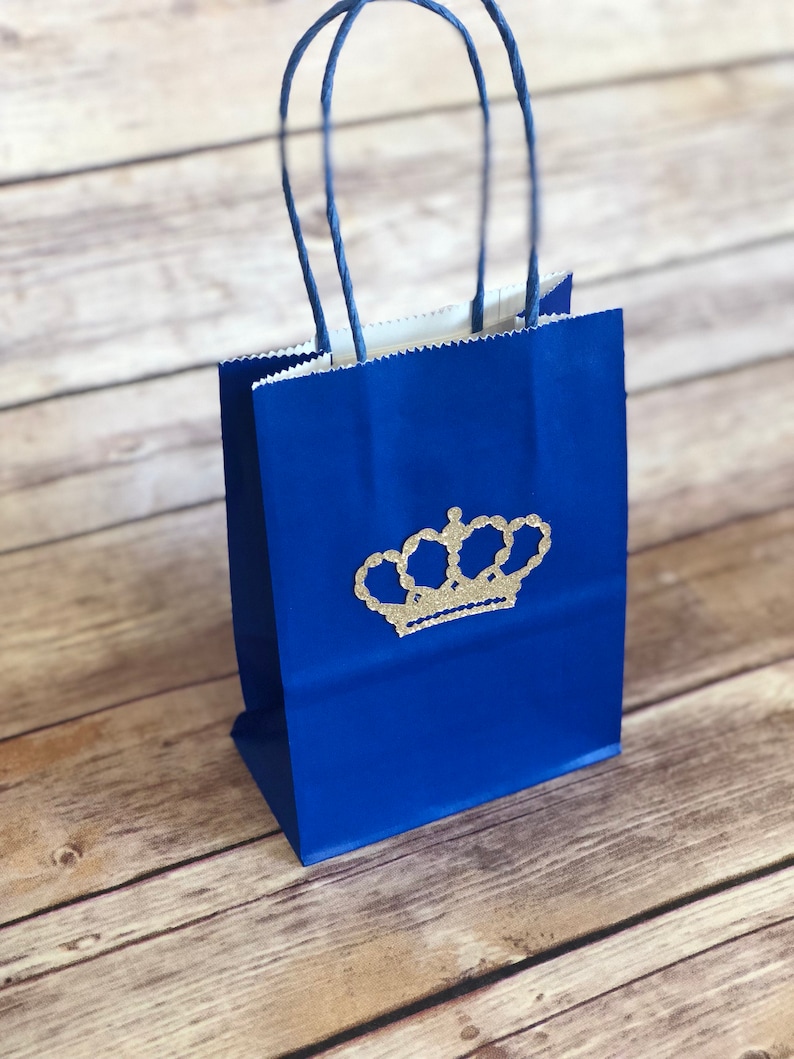 Royal Prince Crown Favor Gift Bags for Candy, Treats, Goodies. Baby ...