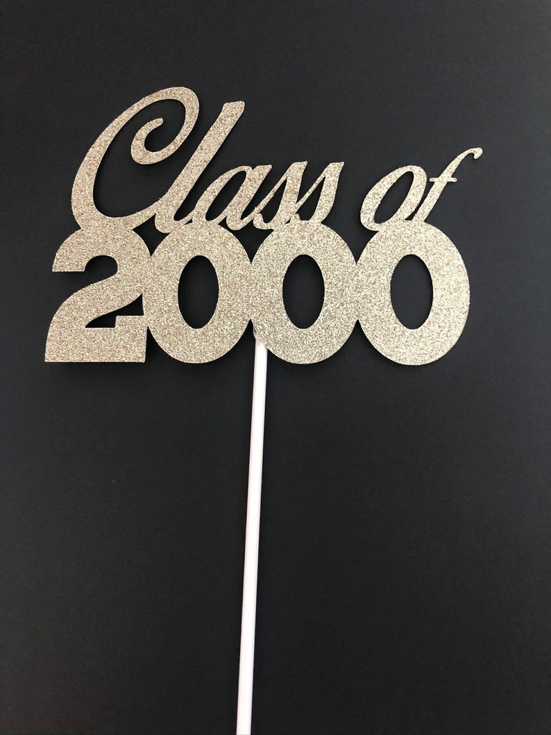 Class of 2000 Cake or Centerpiece Topper Pick for 20th Class - Etsy