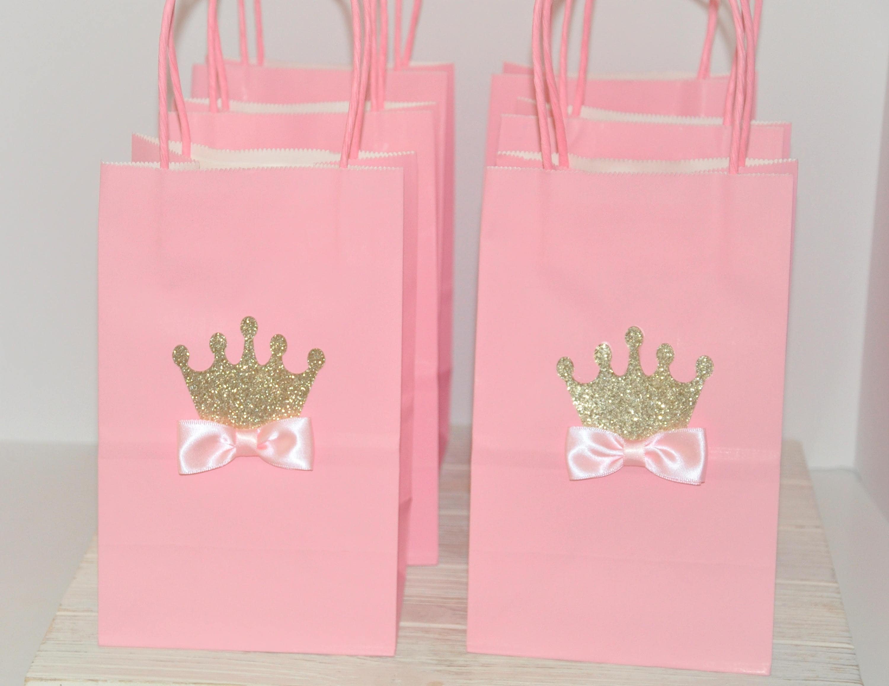 Princess Crown Favor Bag for Candy Goodies Treats Pink & - Etsy