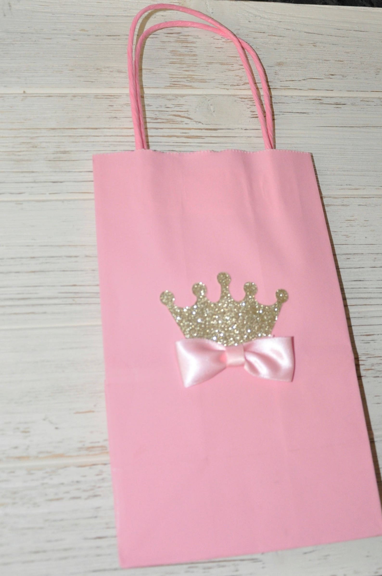 Princess Crown Favor Bag for Candy Goodies Treats Pink & - Etsy