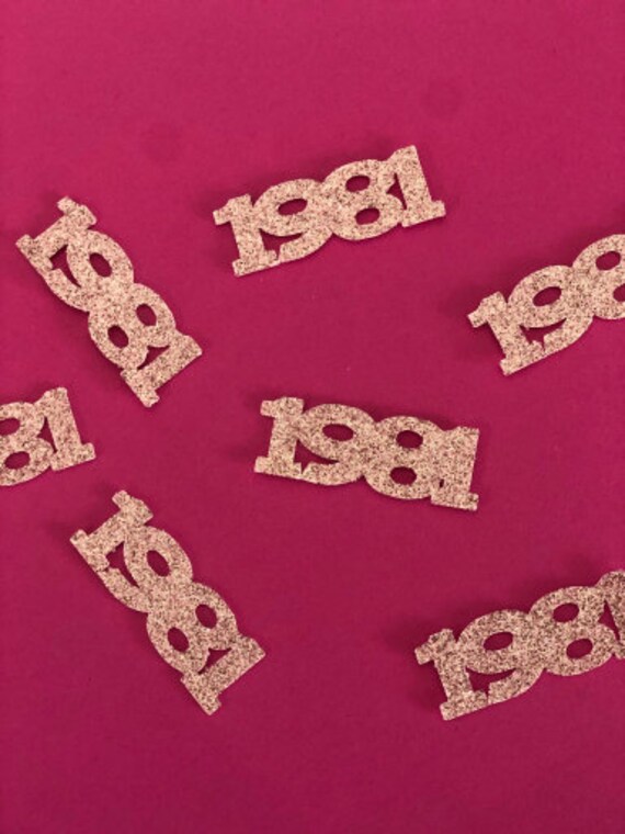 1981 Confetti for 40th Birthday Class Reunion or Anniversary - Etsy