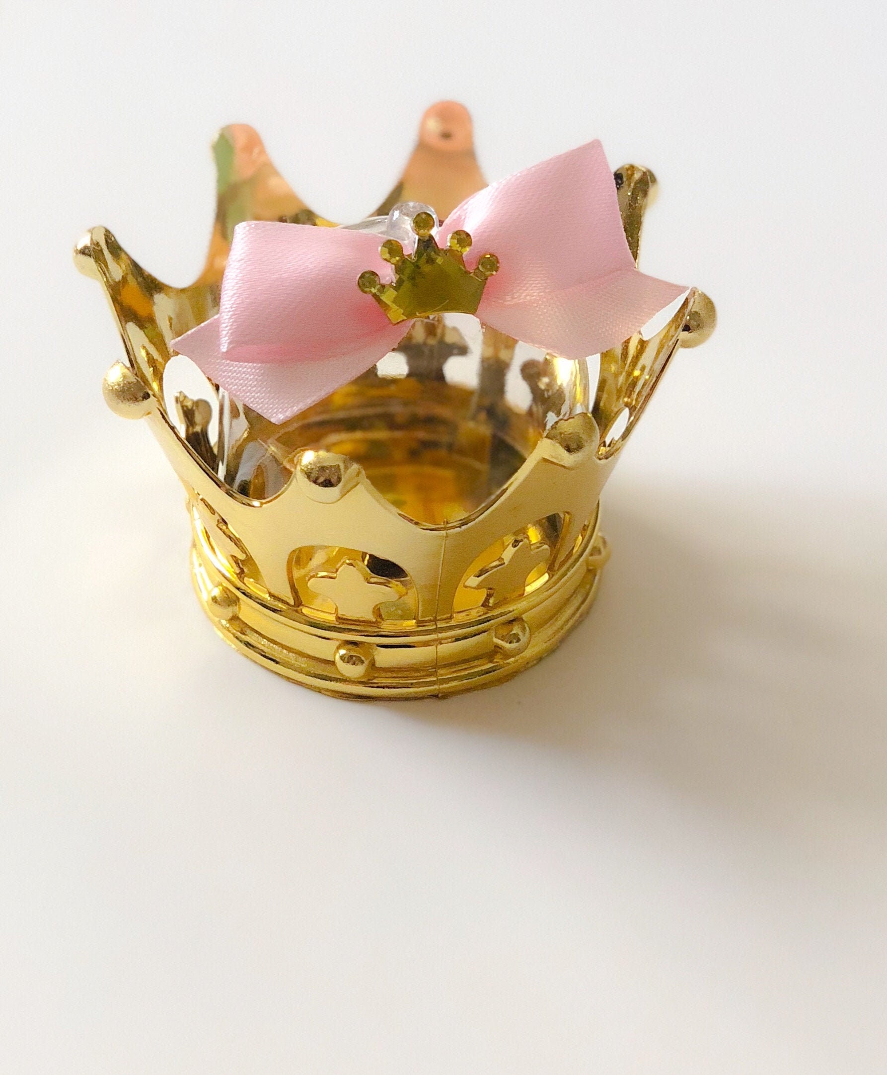 Princess Crown Favors Pink and Gold Containers for Candy or | Etsy