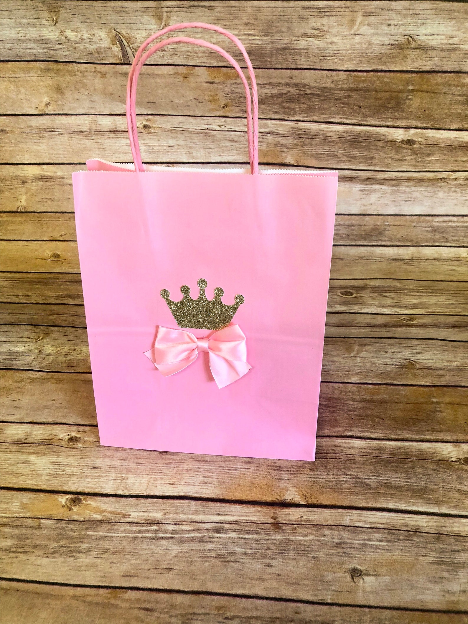 Princess Crown Favor Bag for Candy Treats Goodies W/ Pink - Etsy