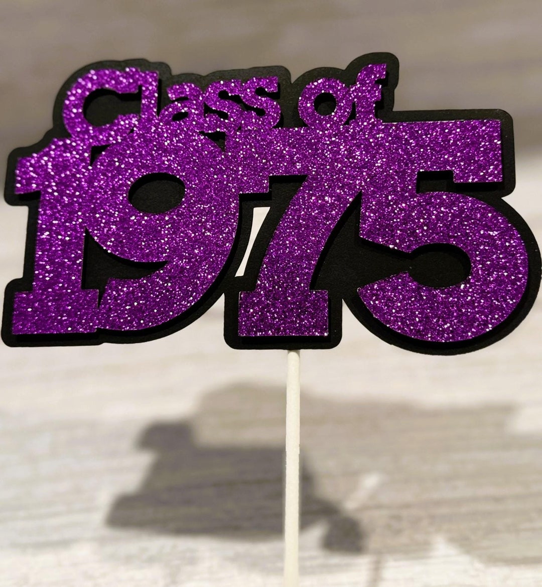 Class of 1975 Cake or Centerpiece Topper Pick for 50 Year Class ...