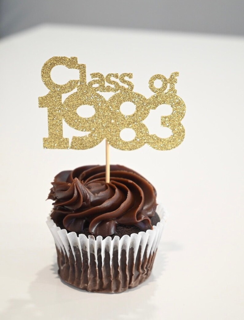 Class of 1983 Cupcake Toppers 40th Class Reunion Set of 12 Pick Your ...