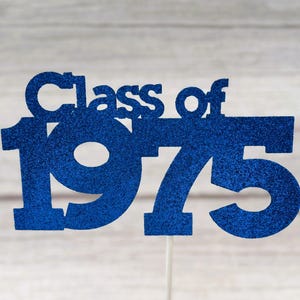Class of 1975 Cake or Centerpiece Topper Pick for 50th Class Reunions ...