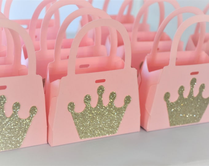 Princess Crown Tiara Favor Boxes-pink Gold Princess Favor | Etsy