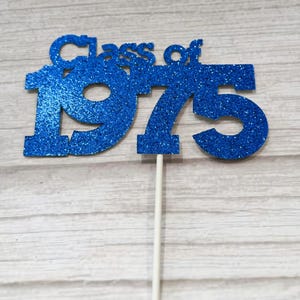 Class of 1975 Cake or Centerpiece Topper Pick for 50th Class Reunions ...