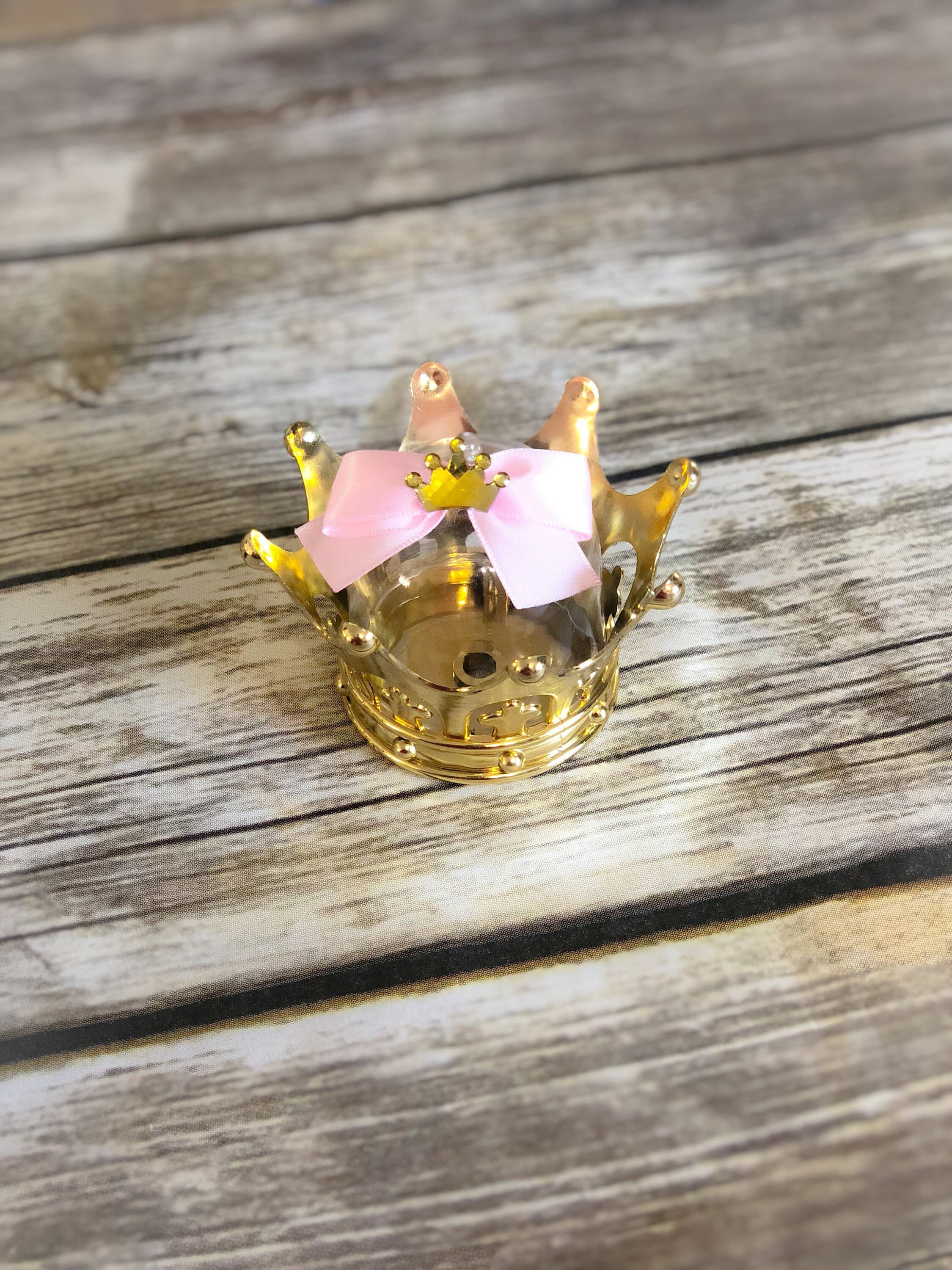 Royal Princess Crown Favors Pink and Gold Containers for Candy | Etsy