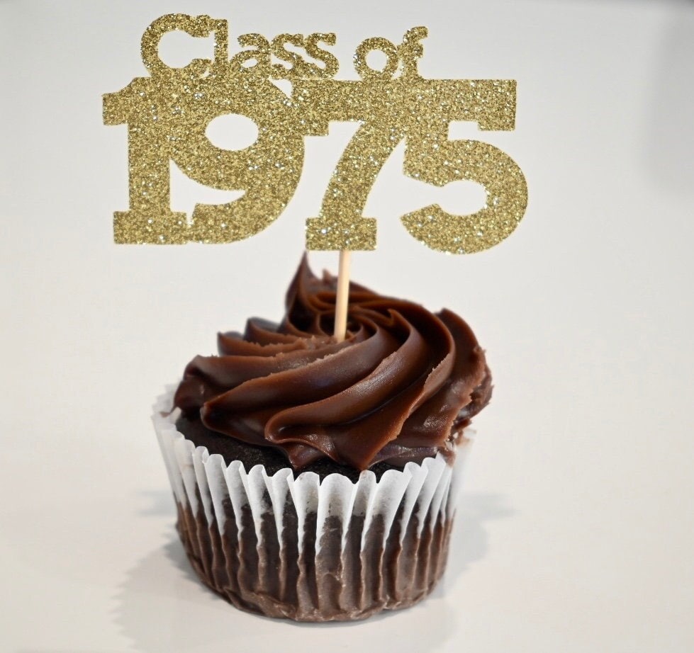 Class of 1975 Cupcake Toppers Class Reunion Set of 12 Pick - Etsy