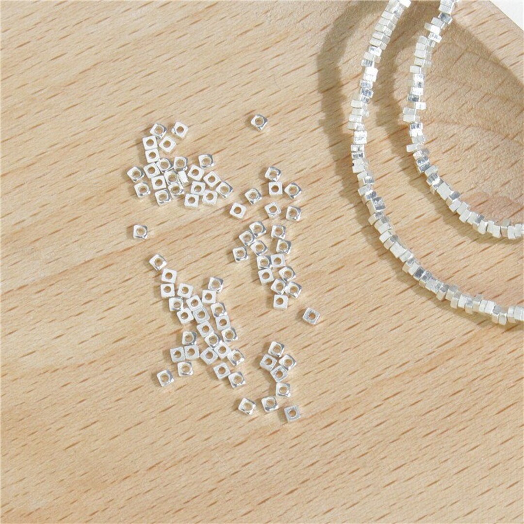 30 Pcs Sterling Silver Spacer Bead,silver Rondelle Beads,silver Square ...