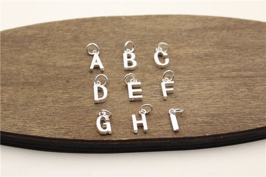 3 Pc+ Sterling Silver Initial Charm,letter Charm,alphabet Charm,initial ...