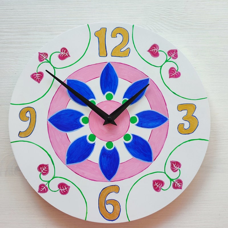 Hand Painted Clock - Etsy