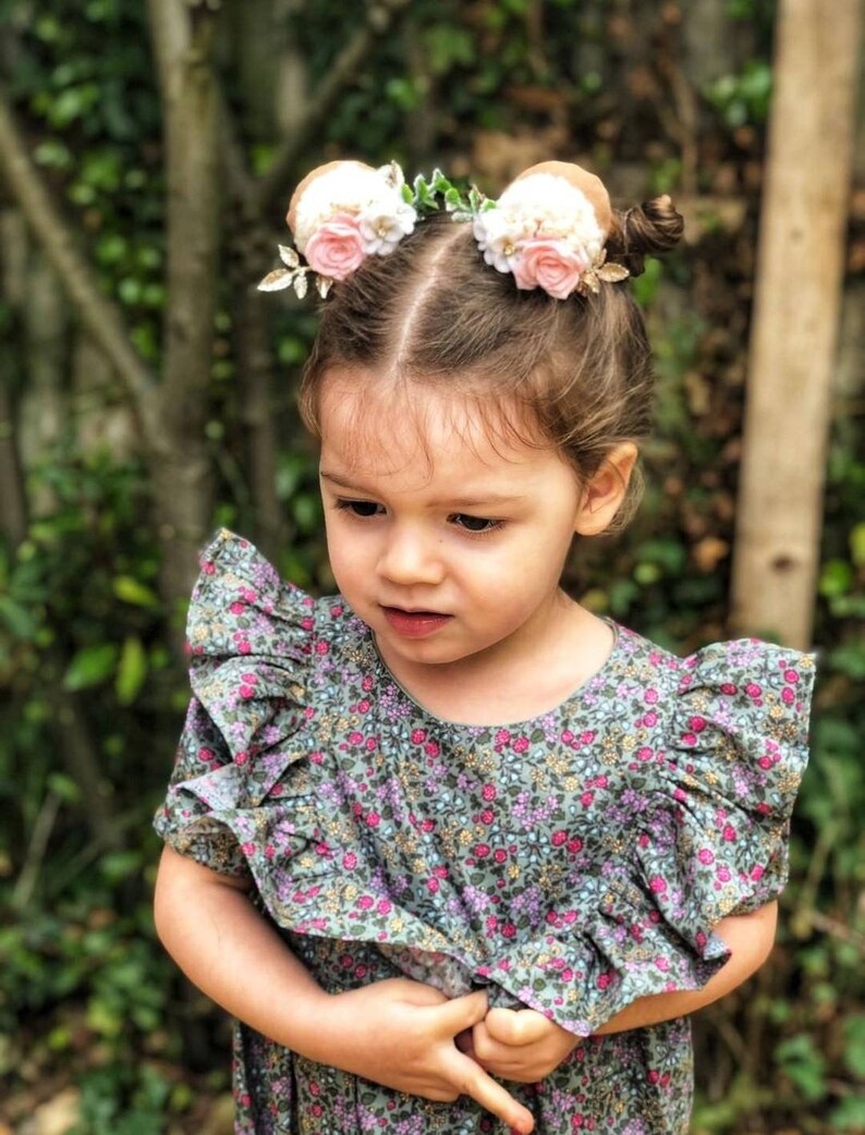 Teddy Bear Ears/ Flower Clips or Headband/ Cute Ears for Your | Etsy