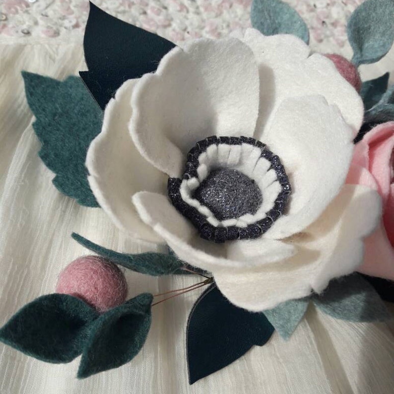 Spring Blossom // felt flower headband // felt flower crown // | Etsy