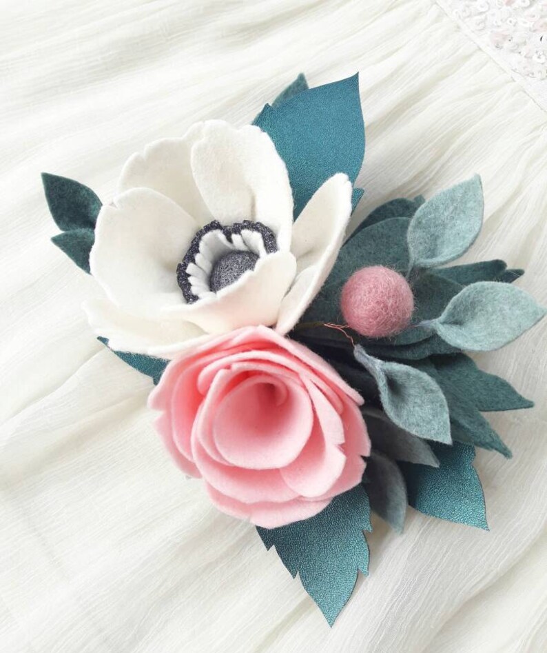 Spring Blossom // felt flower headband // felt flower crown // | Etsy