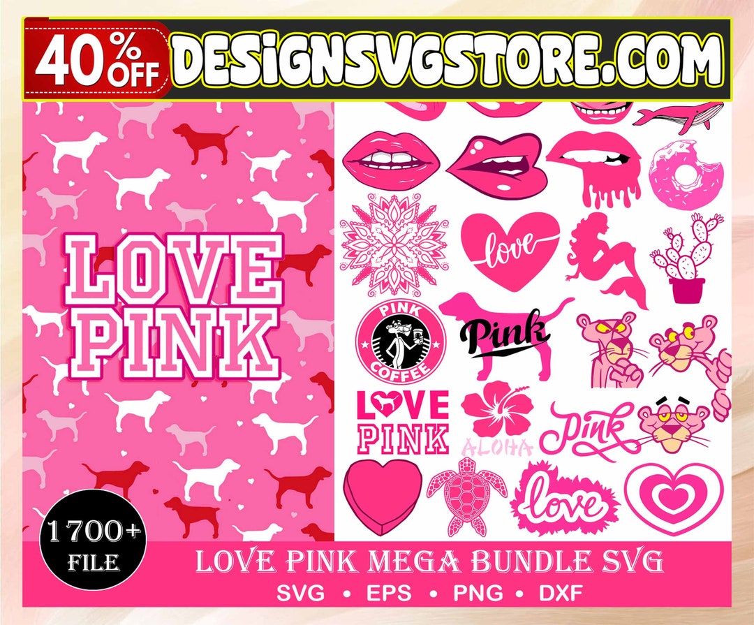 Love of Pink SVG Bundle Nation A Pink Dog Svg Png Dxf - Etsy
