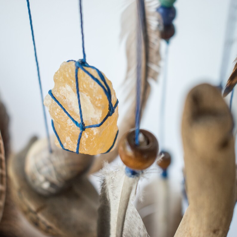 Earth Stones Dreamcatcher Natural Chakra Stones Wall Hanging - Etsy