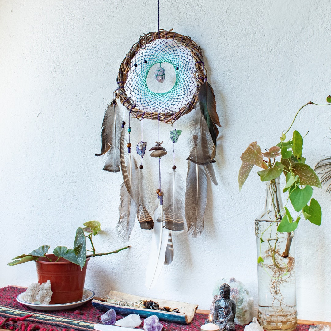 Energy Healing Dreamcatcher With Heal Crystal Stone, Spiritual Decor ...