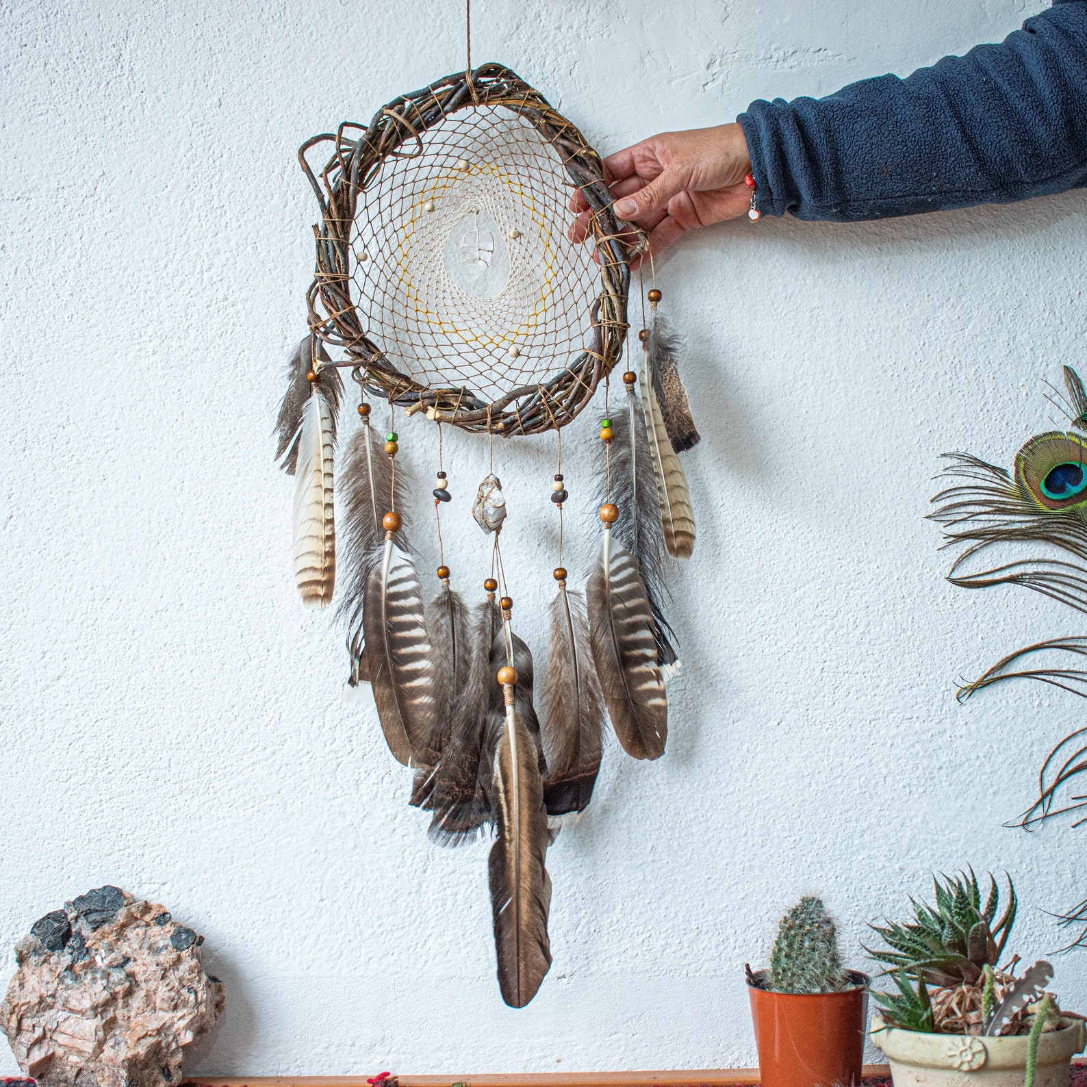 Authentic Energy Crystals Dream Catcher Bedroom Decor Boho - Etsy