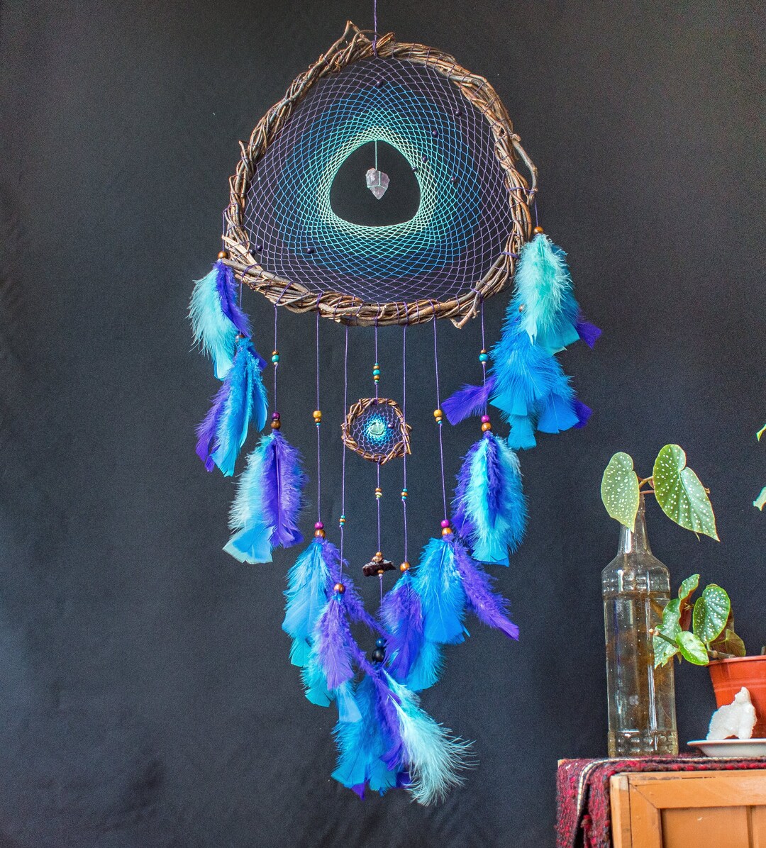 Dreamcatcher Natural Wall Decor Willow Dreamcatcher Etsy Dreamcatcher Natural Wall Decor Willow Dreamcatcher Etsy