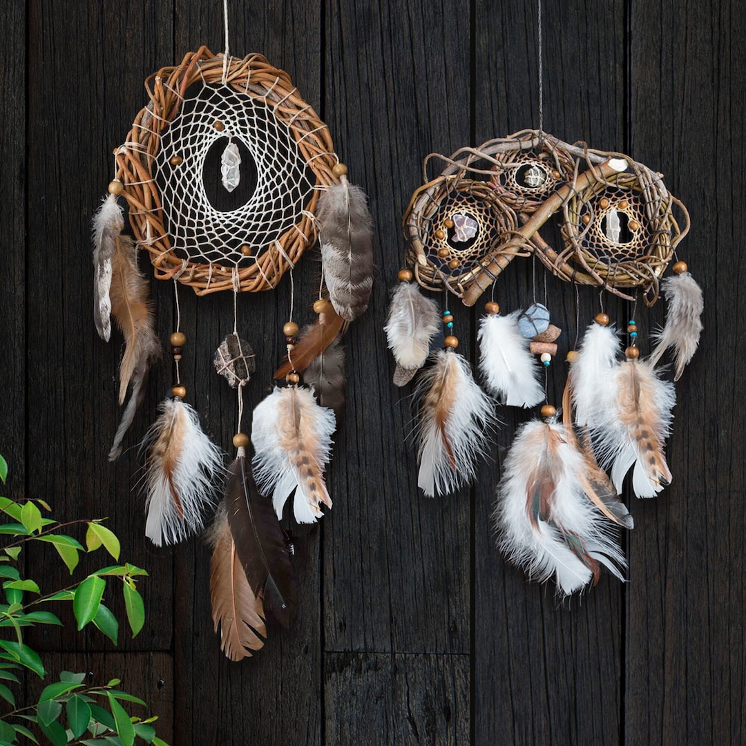 Night Terror Protection Dreamcatcher Set Dream Catchers With Crystals ...