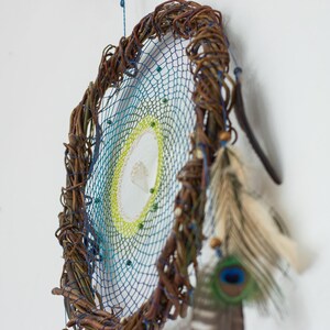 Wood Dreamcatcher Natural Stones Wall Hanging Large Made From Natural ...