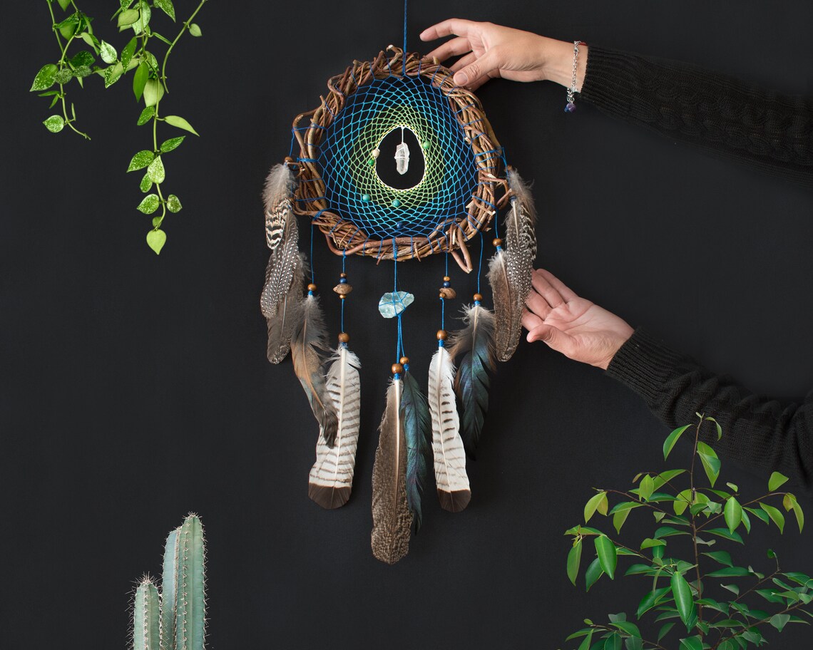 Soothing Energy Dream Catcher Willow Natural Native American - Etsy