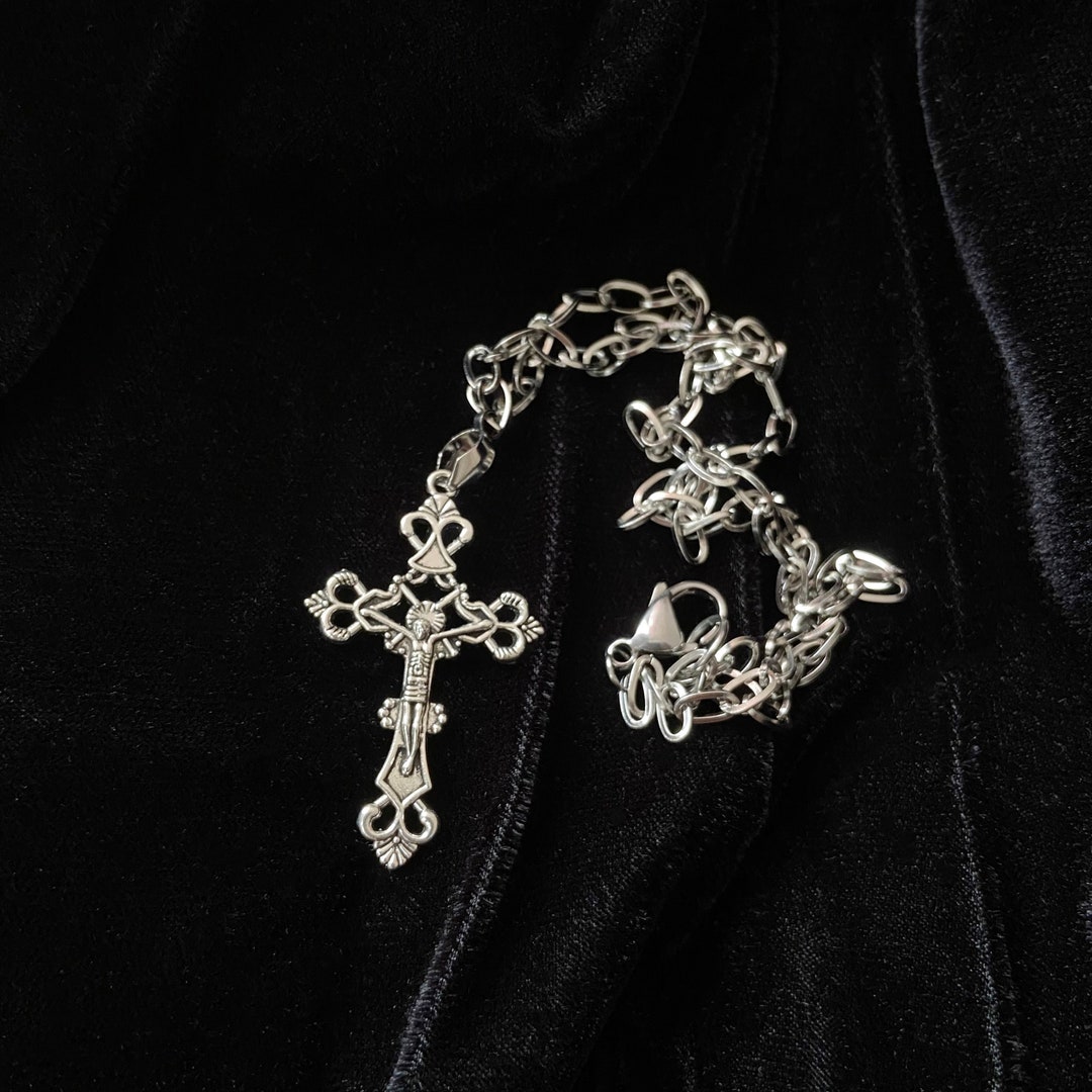 Cross Chain Necklace - Etsy
